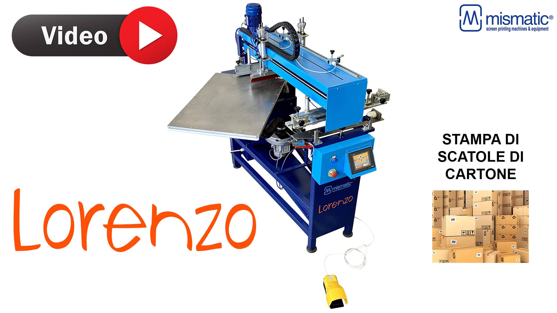 LORENZO - Macchina Serigrafica Semiautomatica (stampa di scatole di cartone) on Vimeo