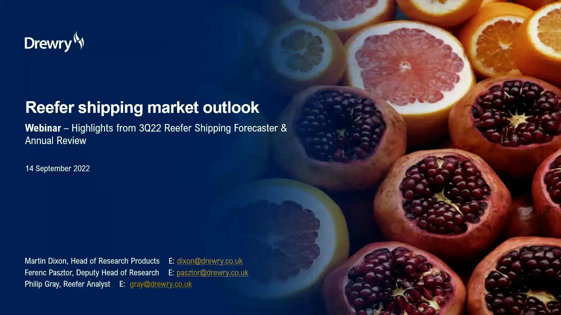 Webinar - Reefer Shipping Market Outlook - September 2022 on Vimeo