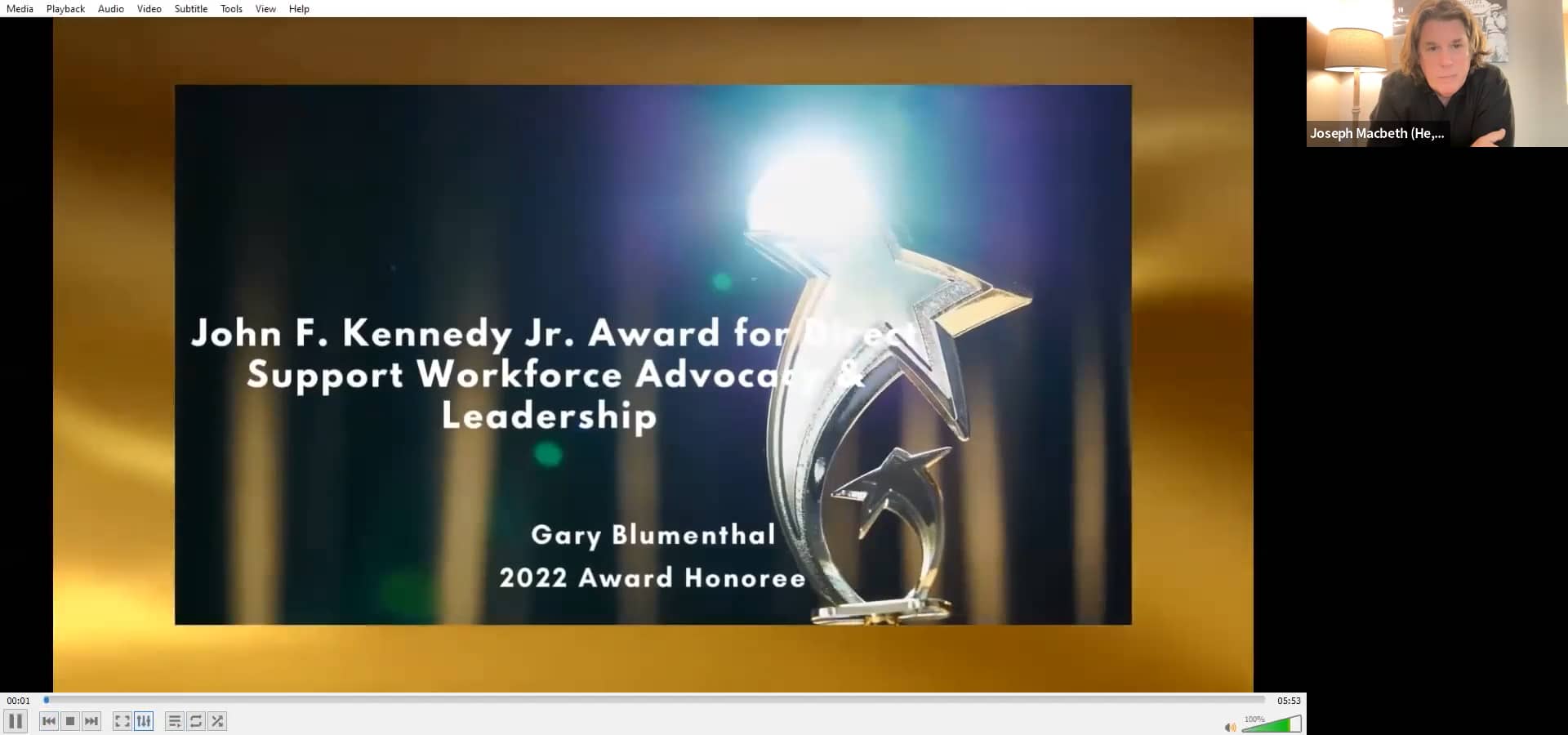 NADSP Virtual Event: John F. Kennedy Jr. Award for Workforce Advocacy and Leadership Award ...