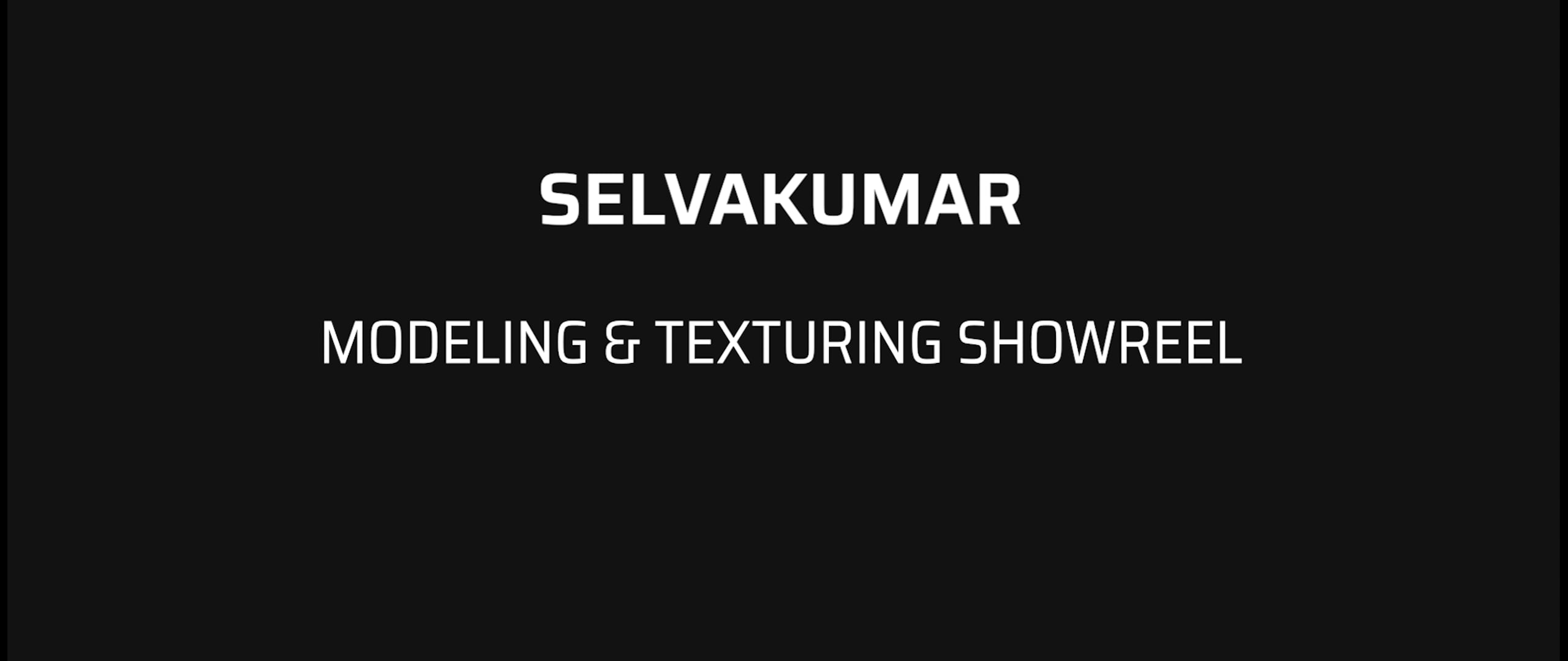Selvakumar_Showreel_2022.mp4 on Vimeo