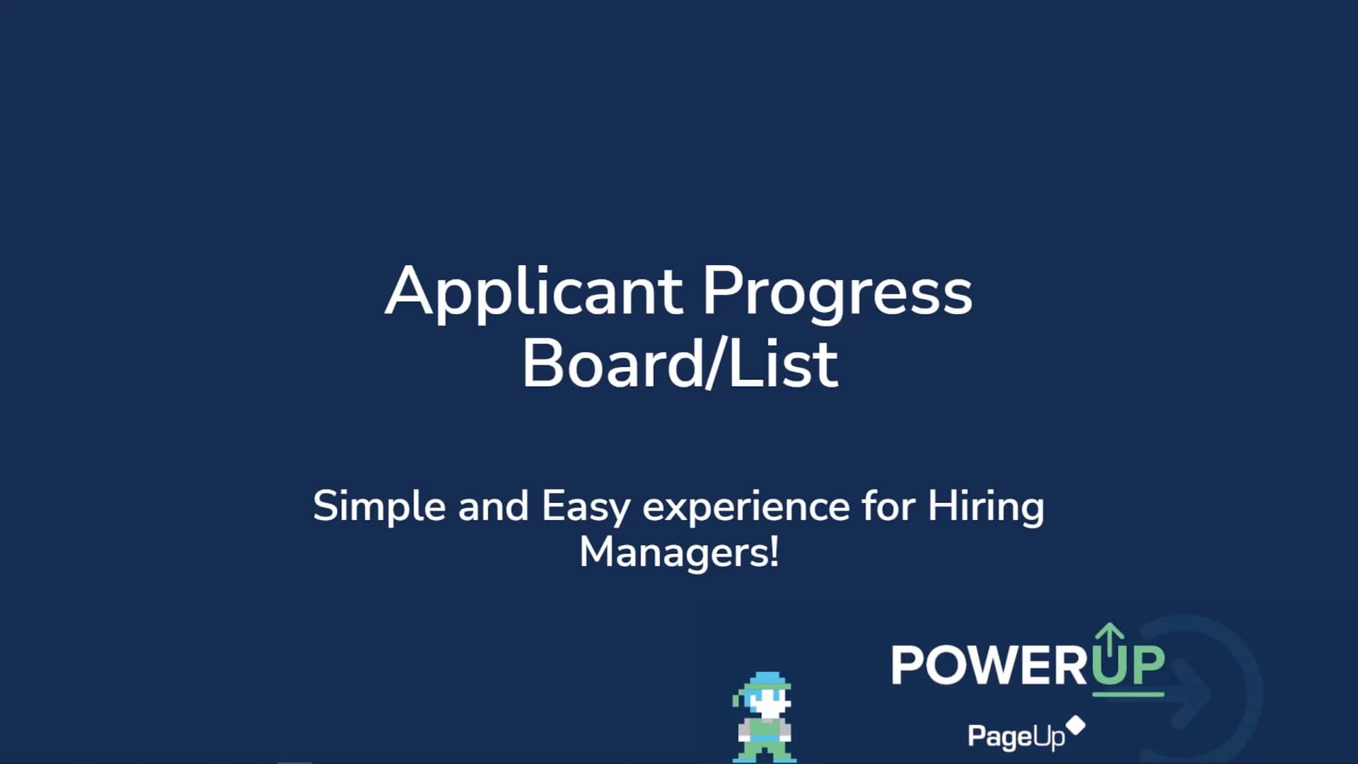 Applicant Progress Board / List on Vimeo