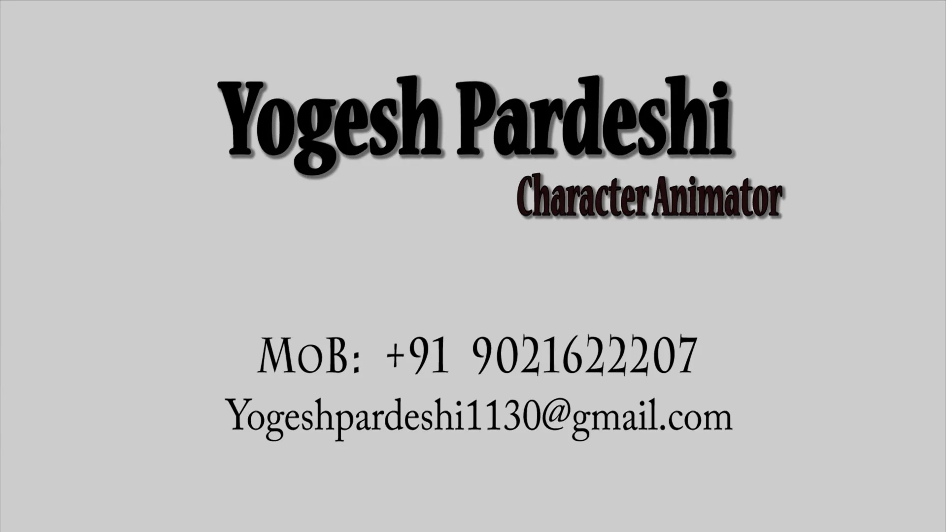 Yogesh Pardeshi Animation Reel 2022