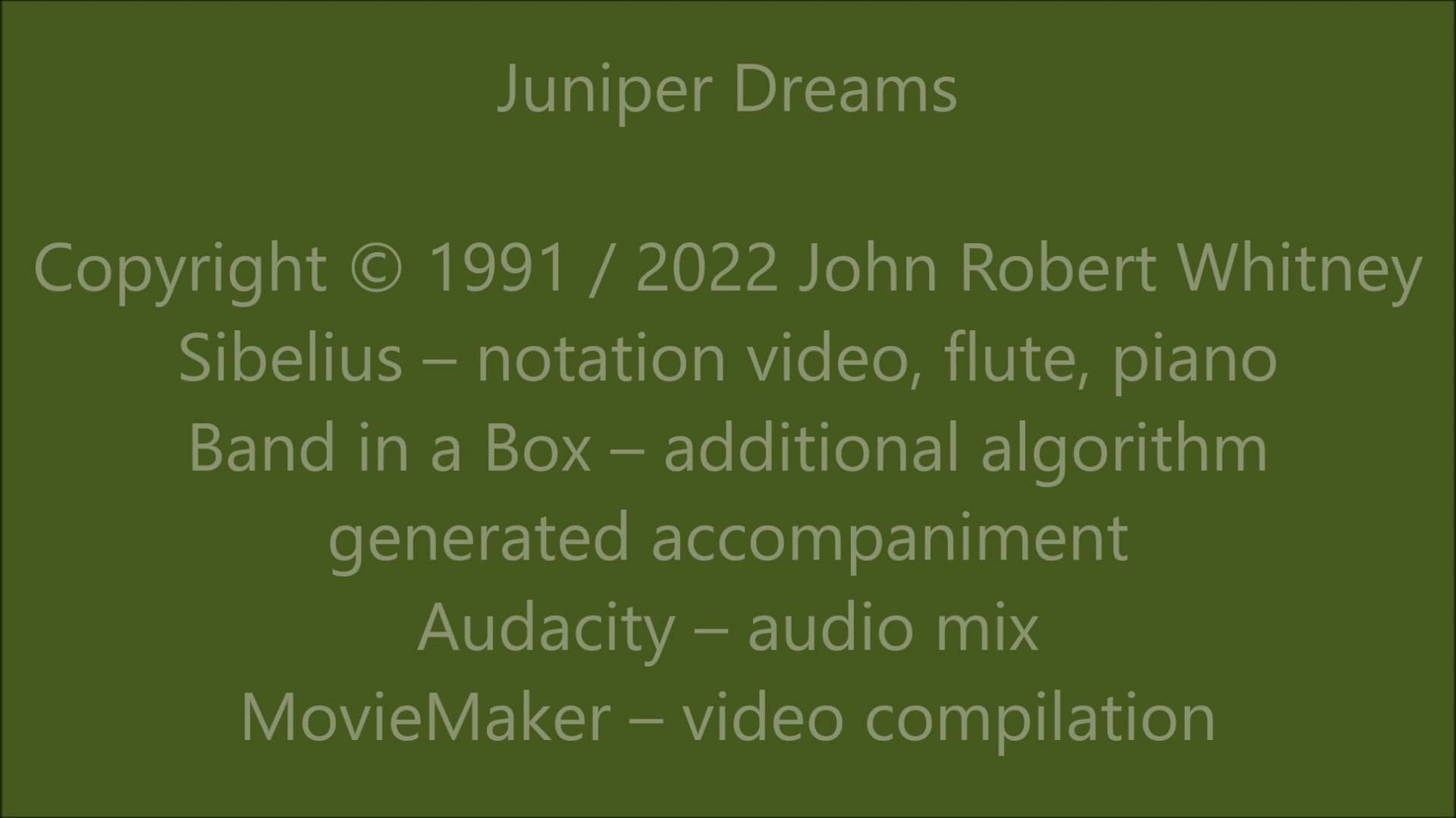 Juniper Dreams on Vimeo