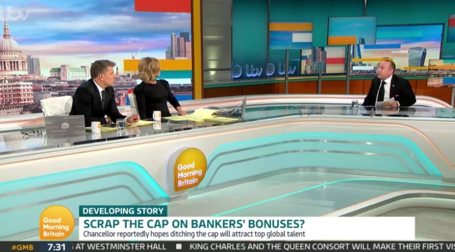 GMB David Fishwick Vs Ben Habib On The Bonkers Bankers Bonus Cap on Vimeo