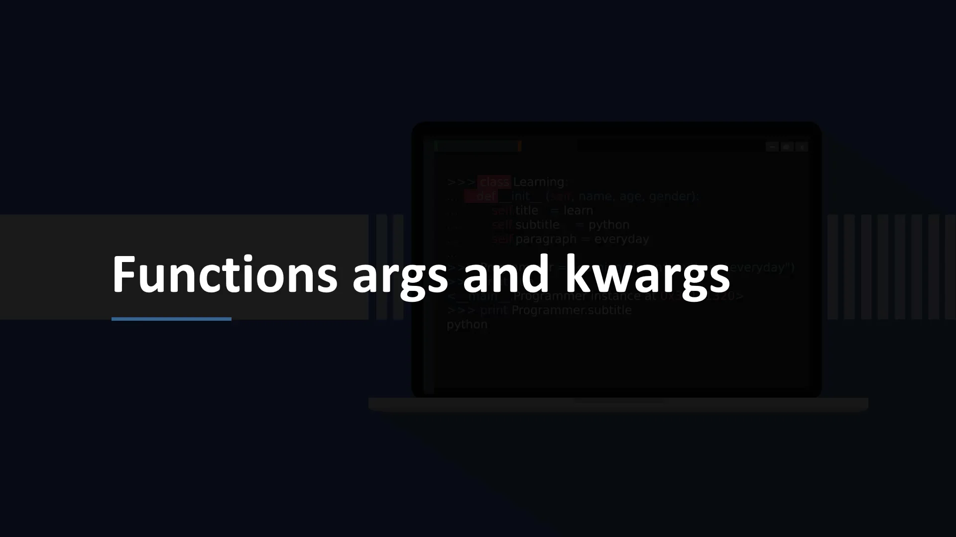 10.2 Functions args and kwargs on Vimeo