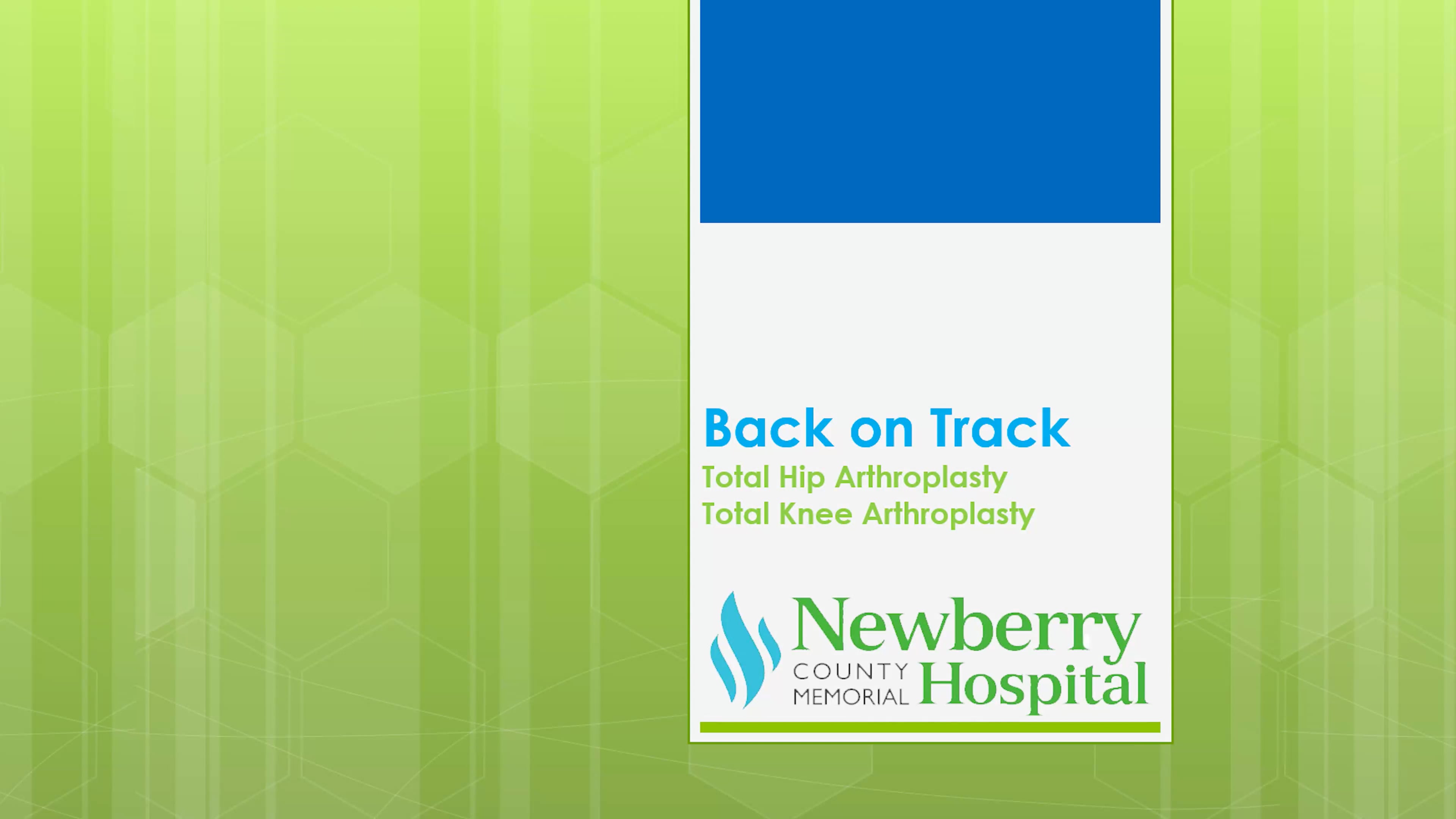 Newberry Hospital's Back on Track Program