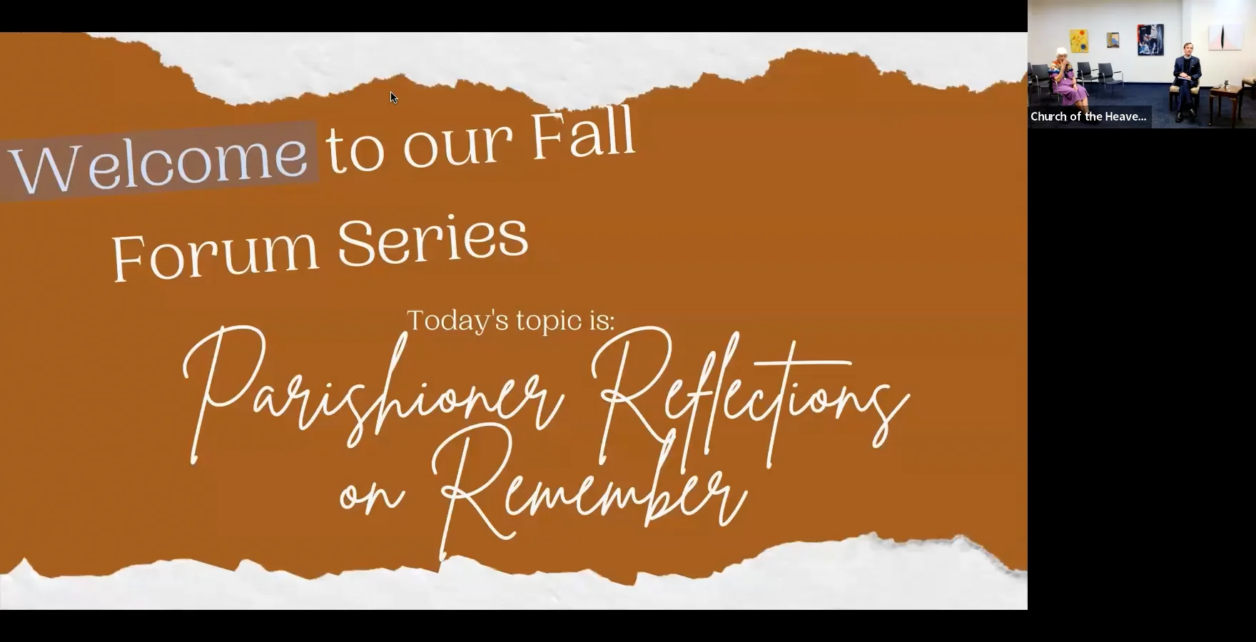 Sept 18th Forum: Parishioner Reflections on Vimeo