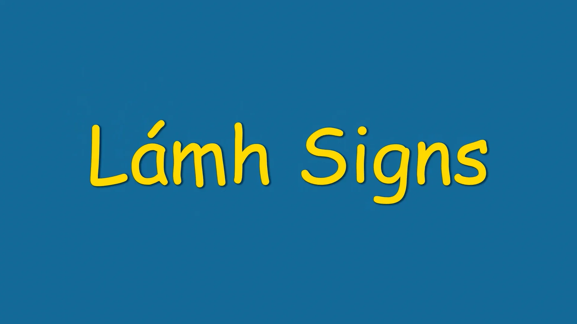 Lámh Signs Week 2 - Thank you on Vimeo