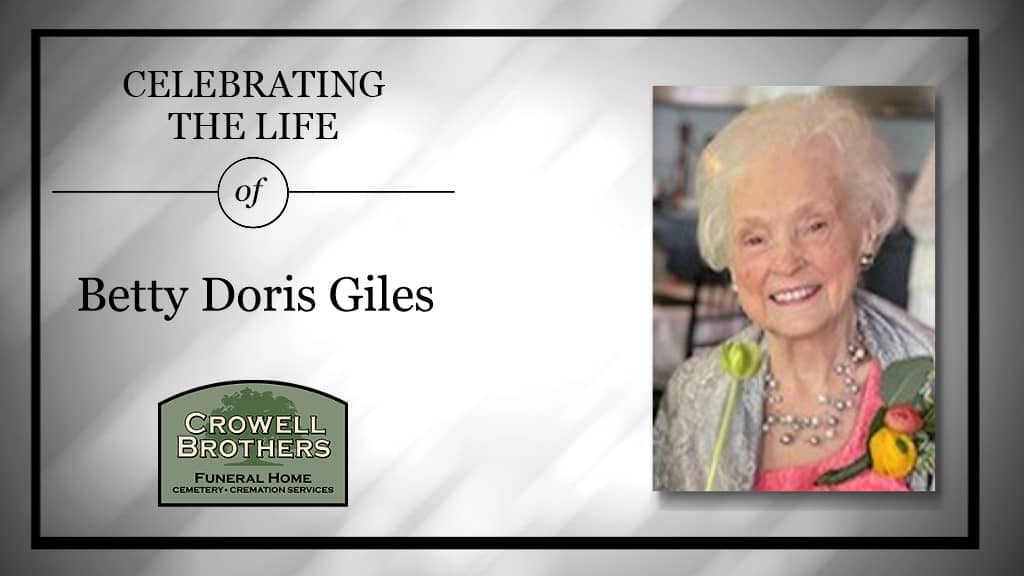 Betty Doris Giles Memorial Service on Vimeo