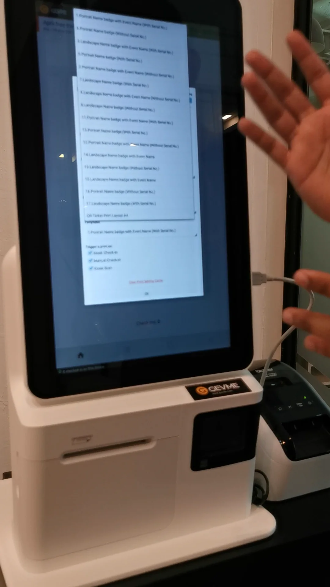 Gevme - Set up Label Printer, T-Kiosk to check in attendees, and ...