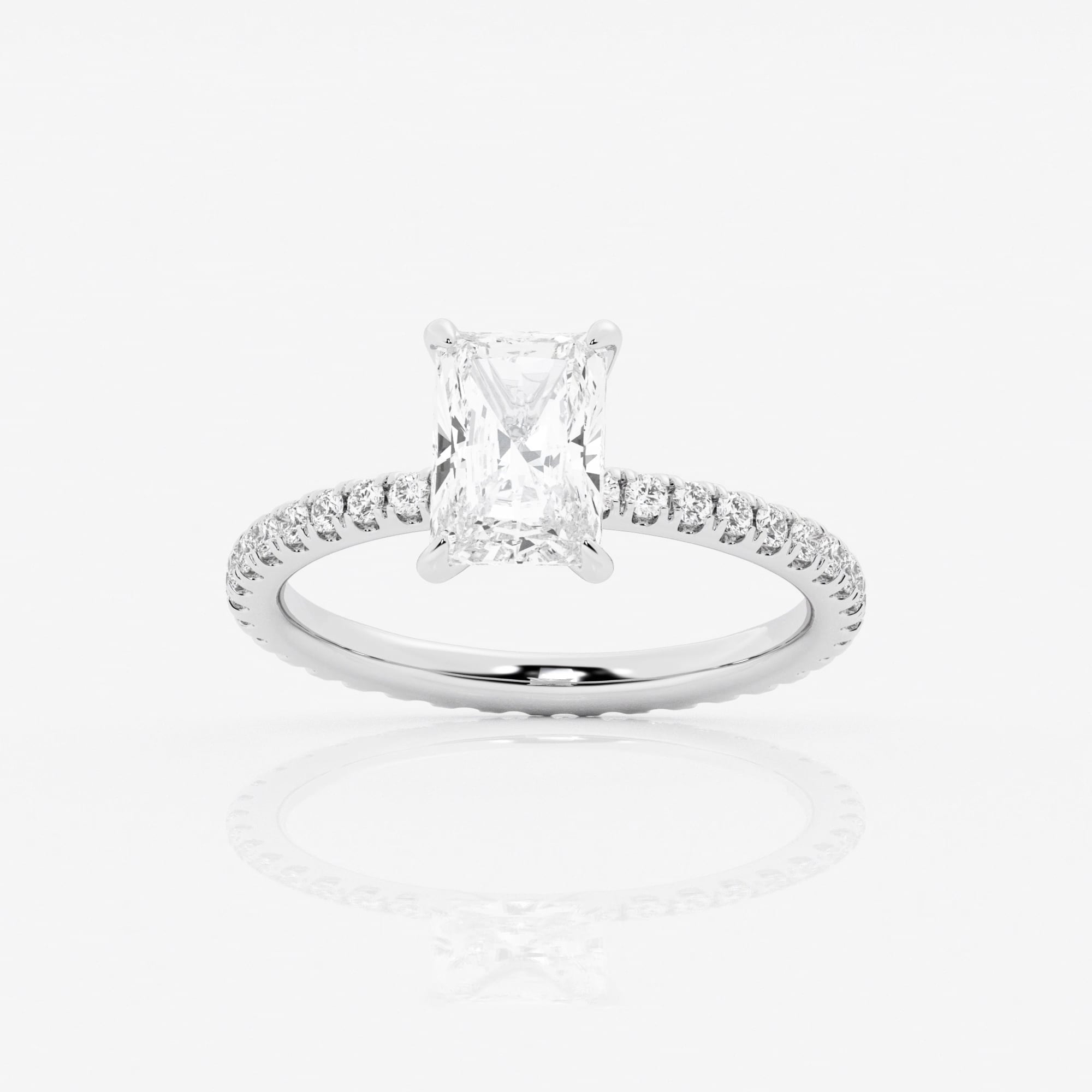 2 ctw Radiant Lab Grown Diamond Eternity Engagement Ring - Grownbrilliance