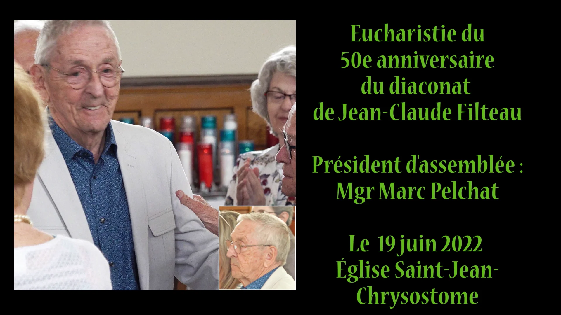 Eucharistie et hommage pour le 50e anniversaire du diaconat de Jean ...