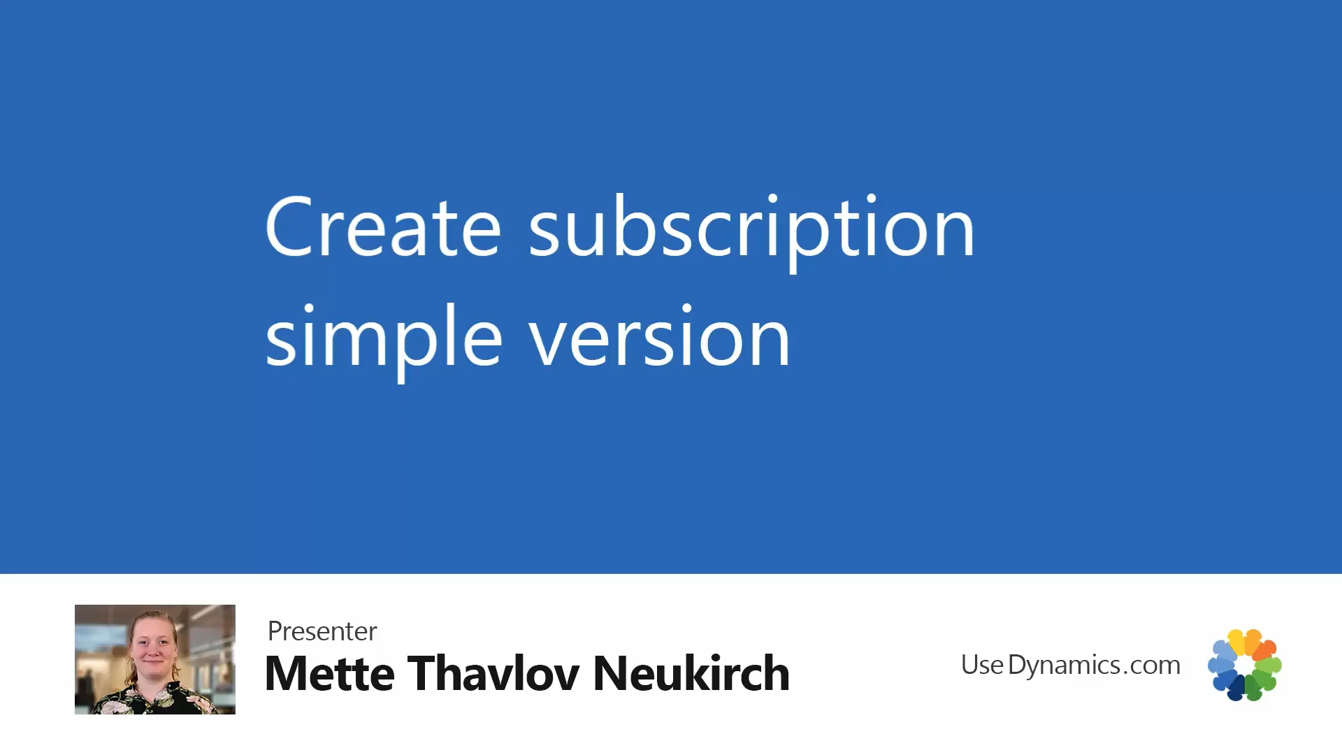 ENG22090407 Create subscription simple version on Vimeo