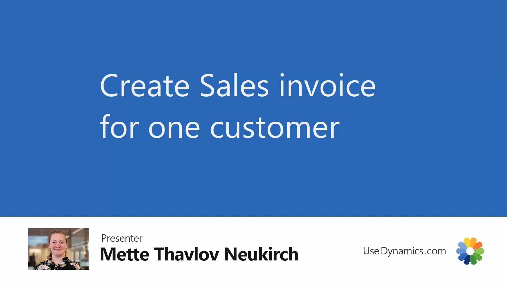 ENG22090415 Create Sales invoice for one customer on Vimeo