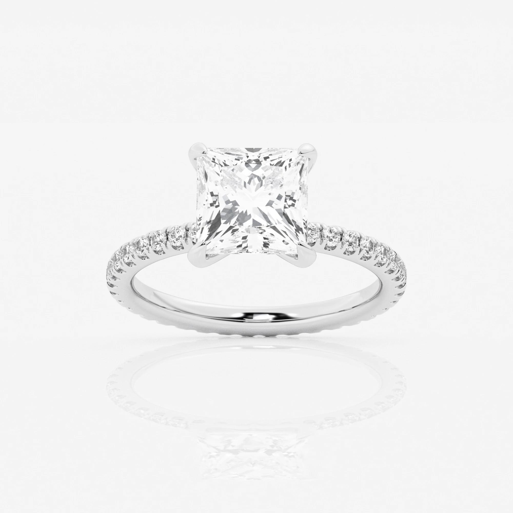 3 ctw Princess Lab Grown Diamond Eternity Engagement Ring - Grownbrilliance