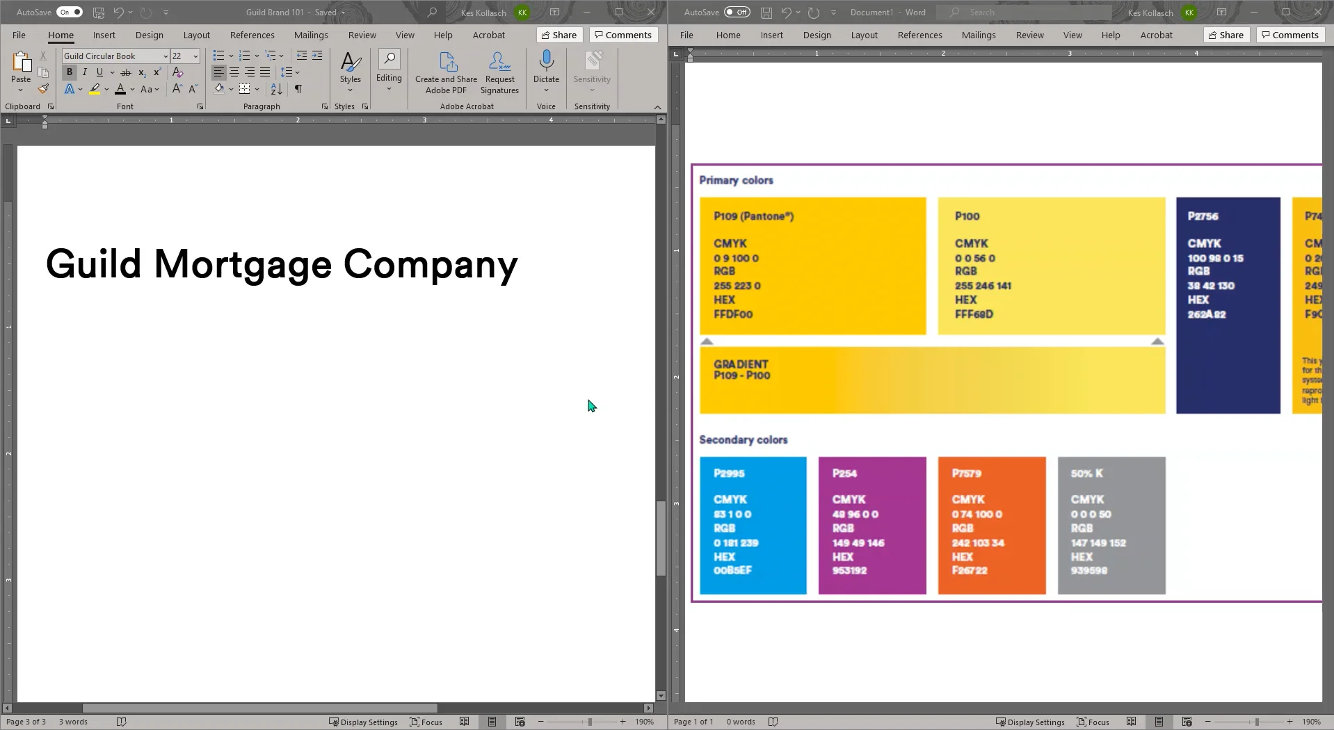 Guild Font Color Video on Vimeo