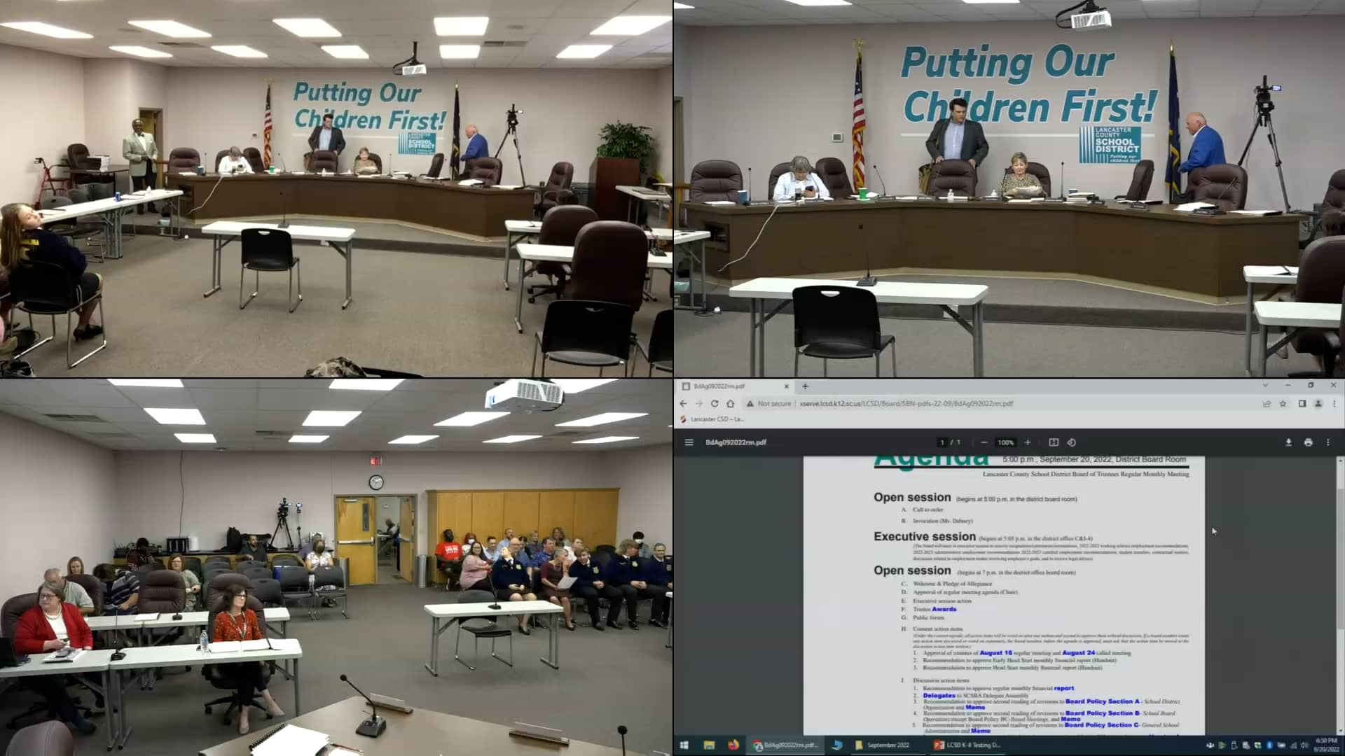 LCSD Board Meeting 9/20/22 on Vimeo