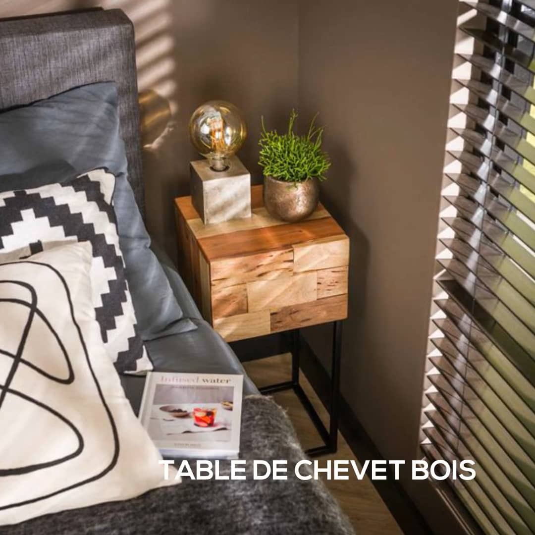 Les tables de chevet bois sont pratique dans la chambre à coucher, mais ...