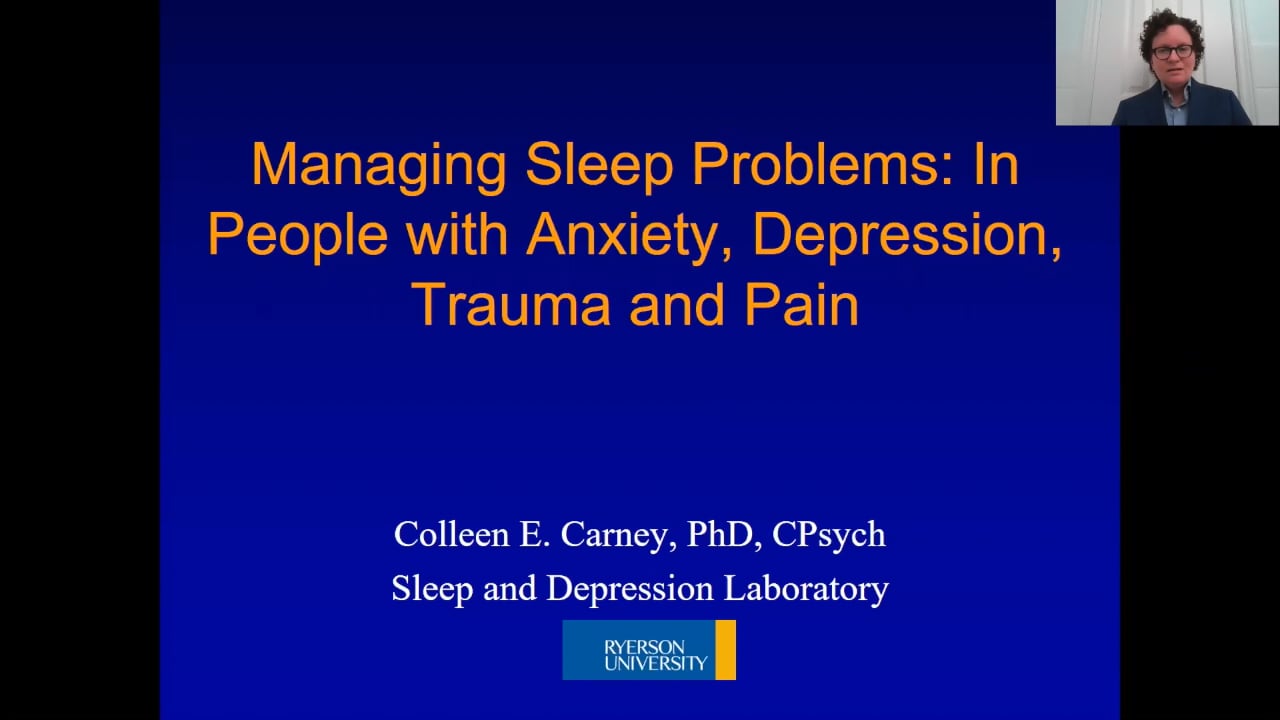 Managing Sleep Problems | Colleen Carney | SNEAK PEEK on Vimeo