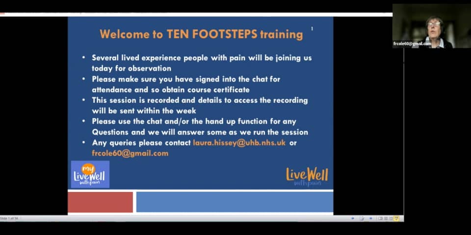 Ten Footsteps Training Programme - Session 1 on Vimeo