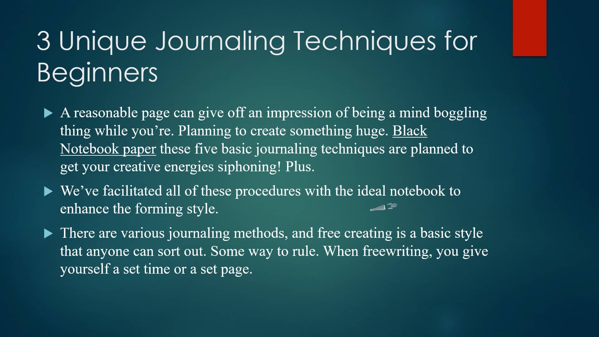 3 Unique Journaling Techniques for Beginners.mp4 on Vimeo
