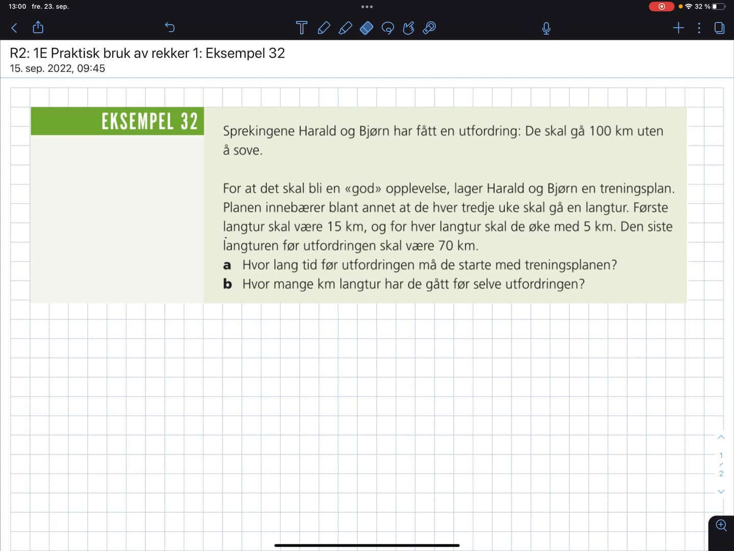 R2 1E Praktisk bruk av rekker 1 Eksempel 32 on Vimeo
