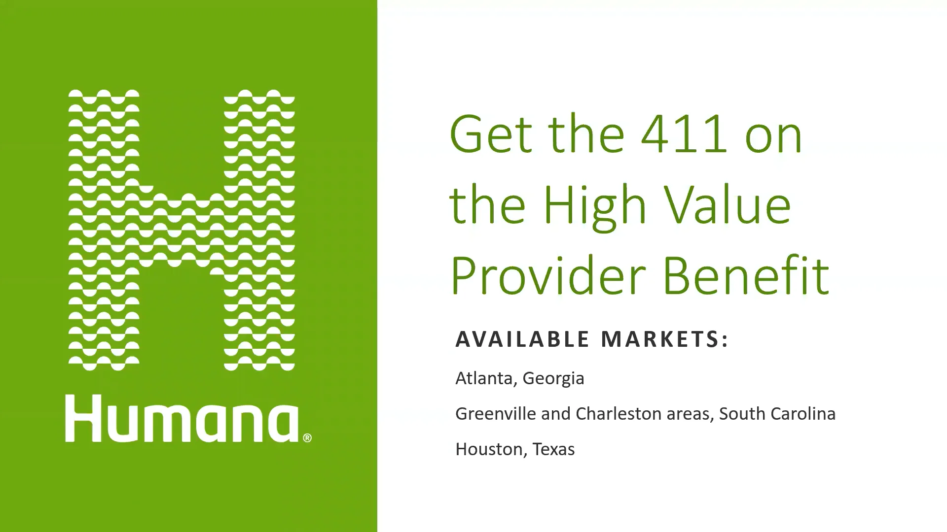 Get the 411 on the High Value Provider Benefit on Vimeo