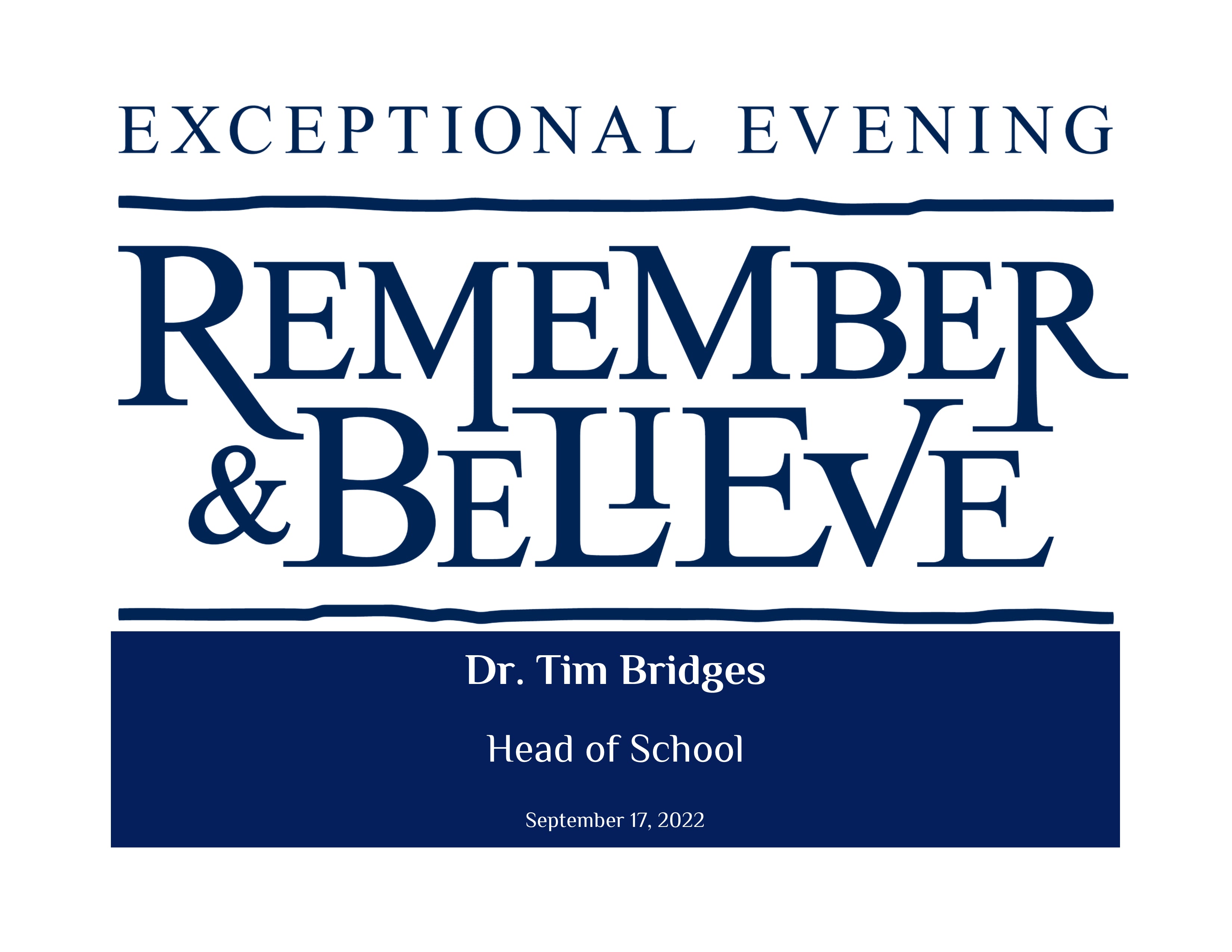 Exceptional Evening 2022 - Keynote Address - Dr. Tim Bridges, Head of ...