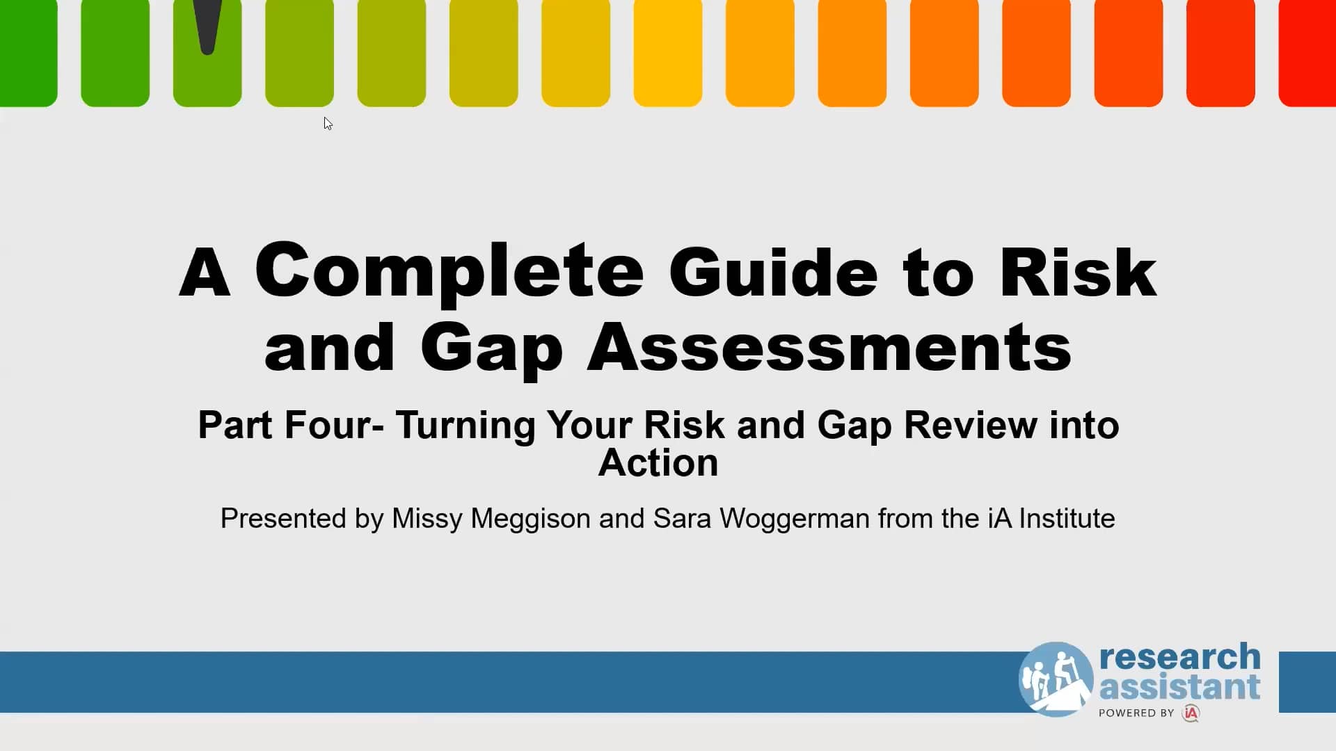 Risk & Gap Assessment - Turning Your Review into Action on Vimeo