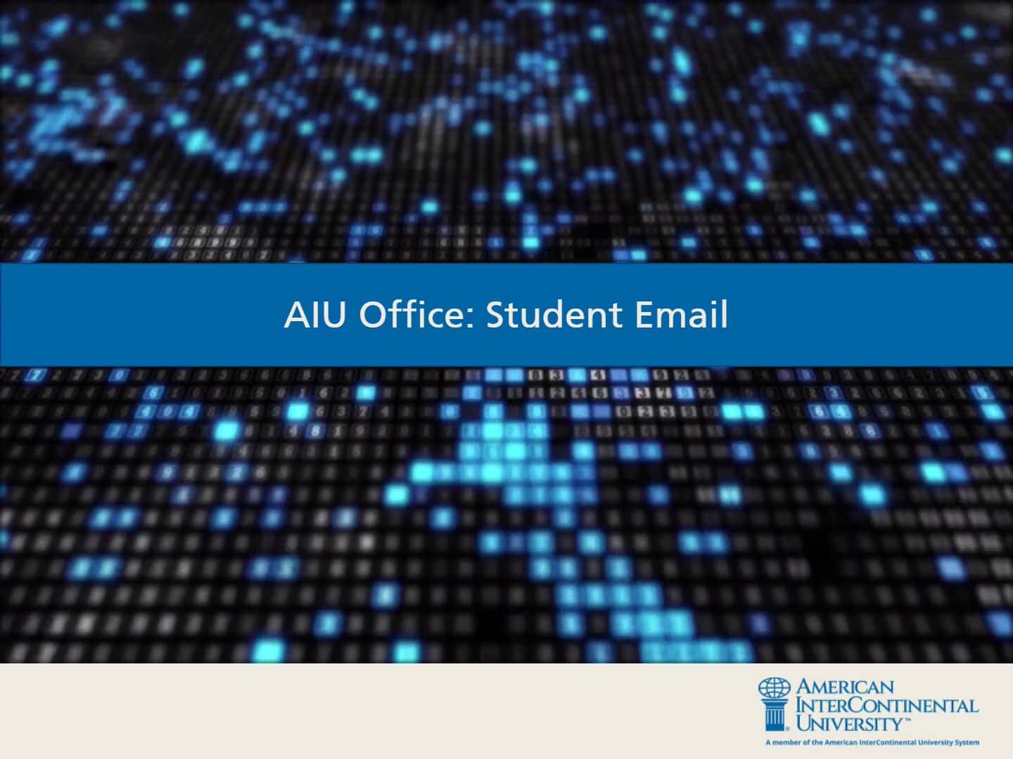 AIU Office: Student Email on Vimeo