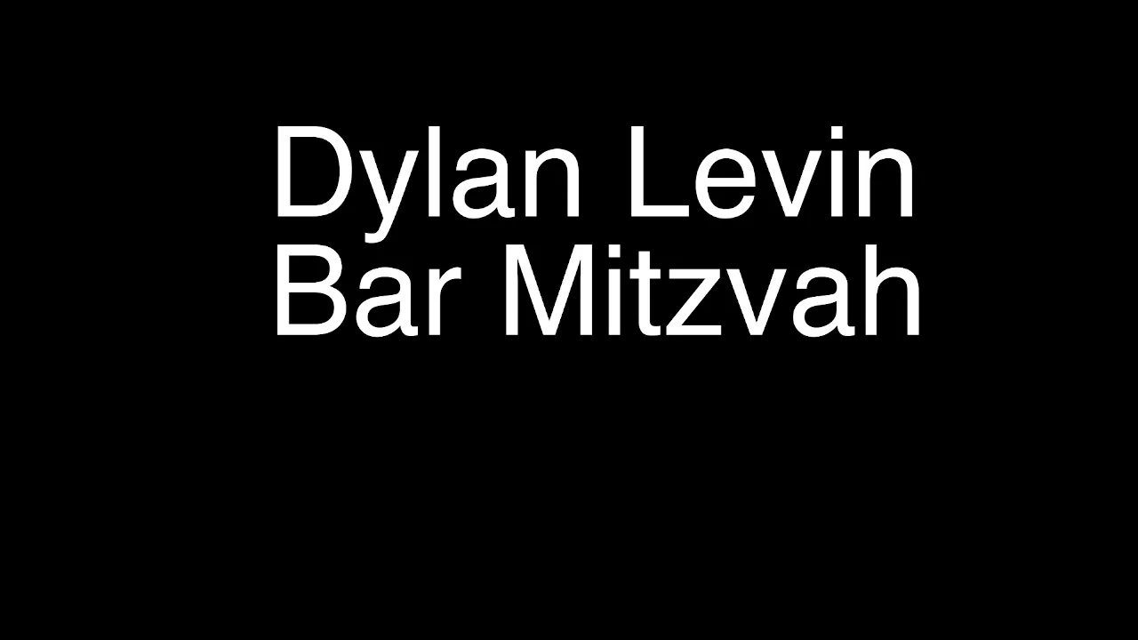 Dylan Levin Bar Mitzvah (9/24/2022) on Vimeo