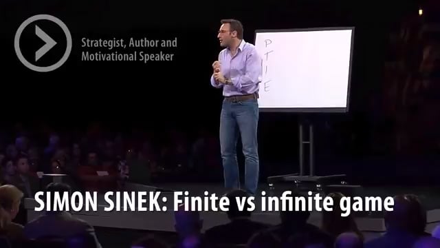 SIMON SINEK Finite vs infinite game Thusday Sep 22, 2022 on Vimeo