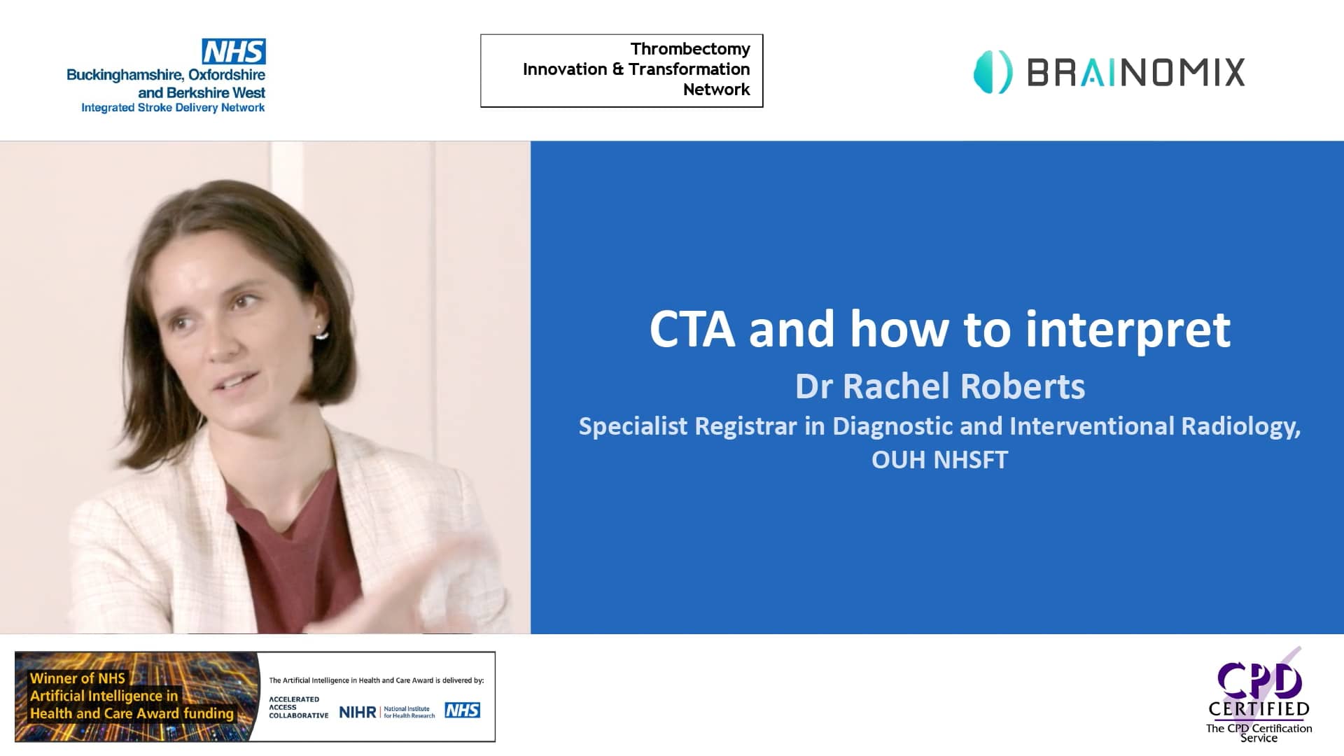 CTA & How to Interpret - Dr Rachel Roberts (ST5 Interventional Neuroradiologist, Oxford ...