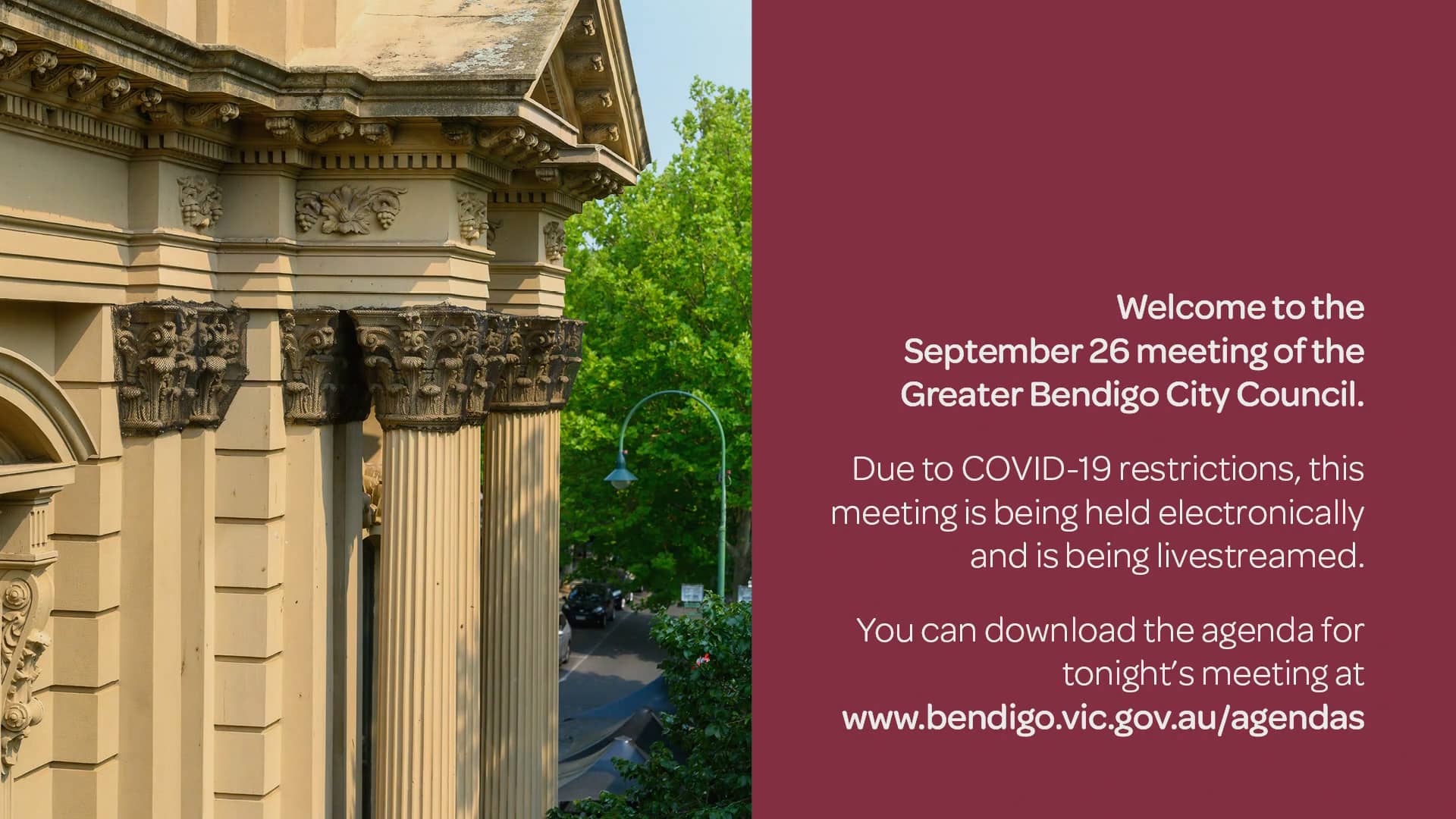 26-9-22 City of Greater Bendigo Council Meeting on Vimeo