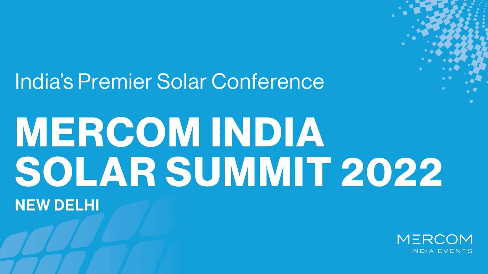 Mercom India Solar Summit 2022 on Vimeo