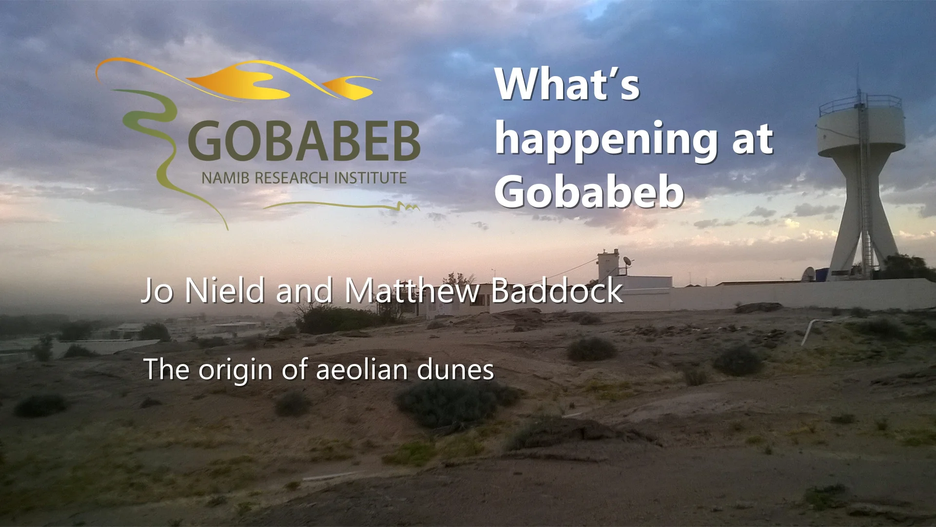 Jo Nield and Matthew Baddock. The origin of aeolian dunes on Vimeo