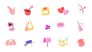 120 Animated Love Stickers