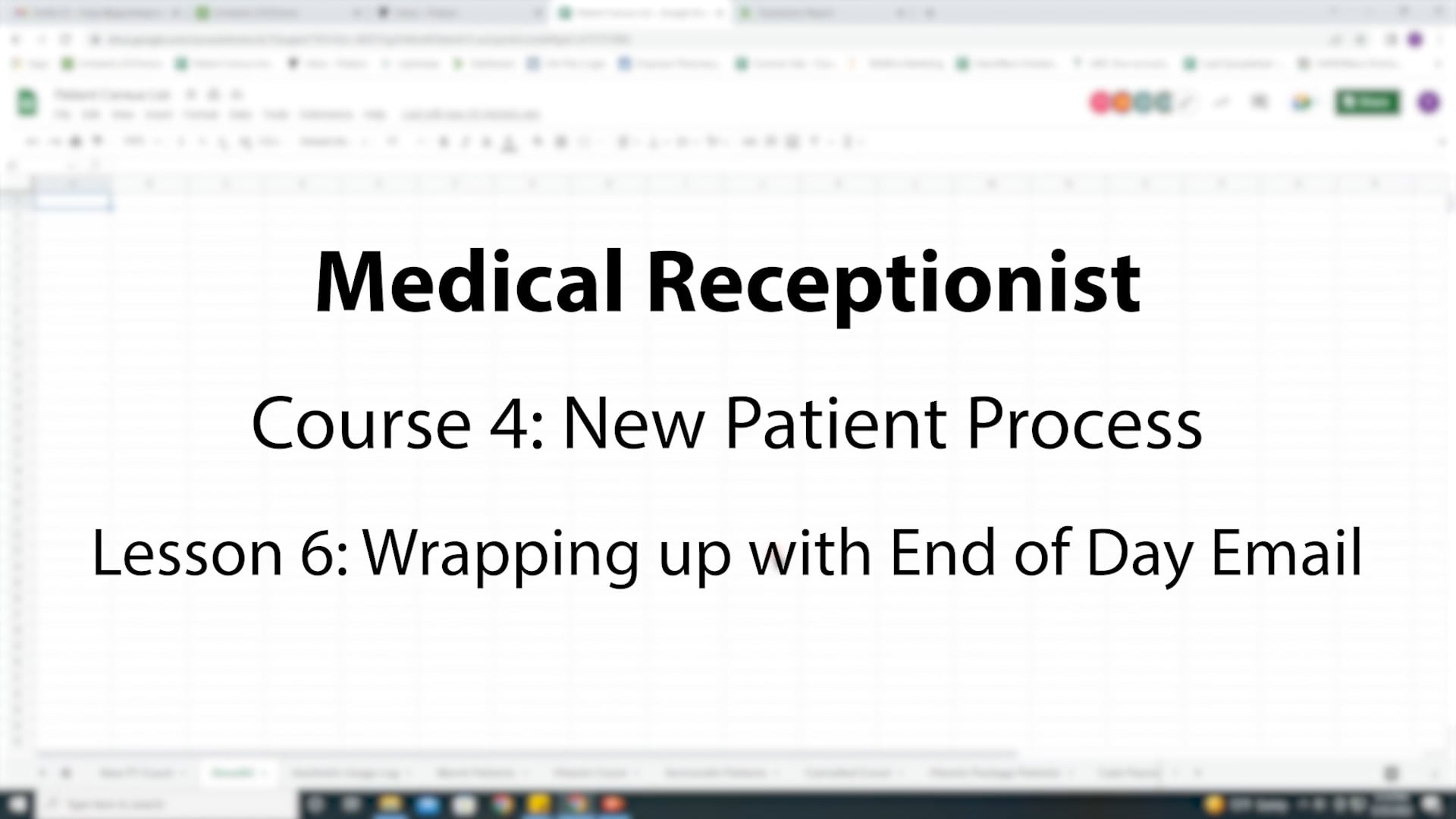 New Patient Process Lesson 6 Wrapping Up with End-of-Day Email on Vimeo