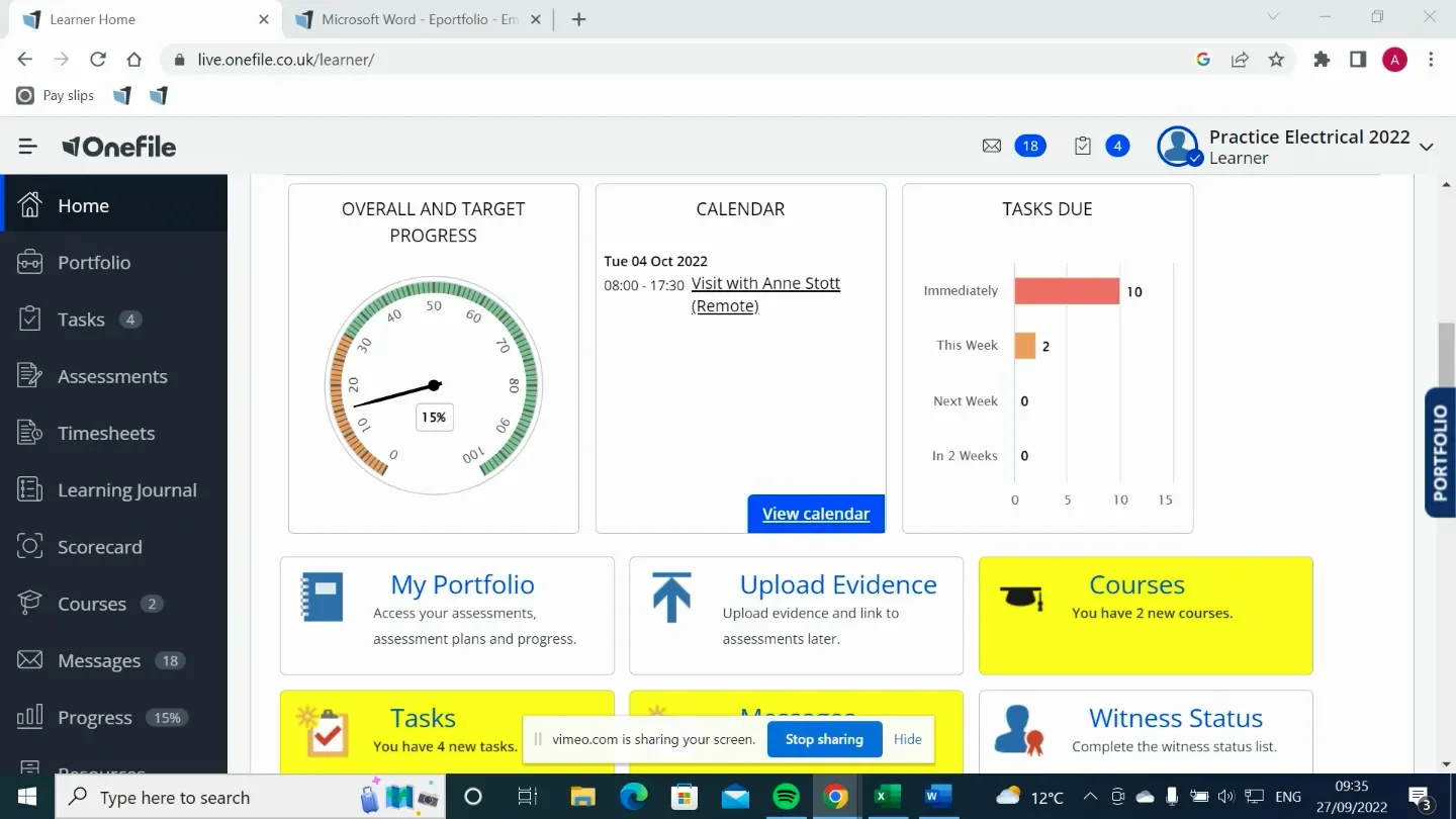 OneFile - How to complete Tasks