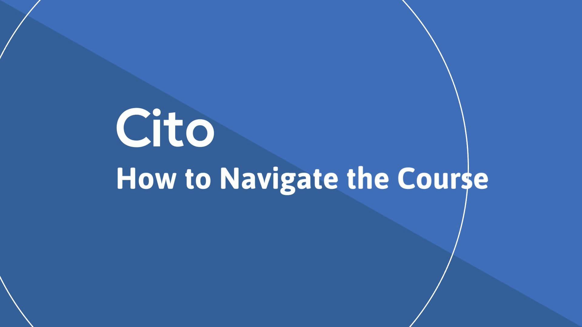 How to Navigate the Course on Vimeo