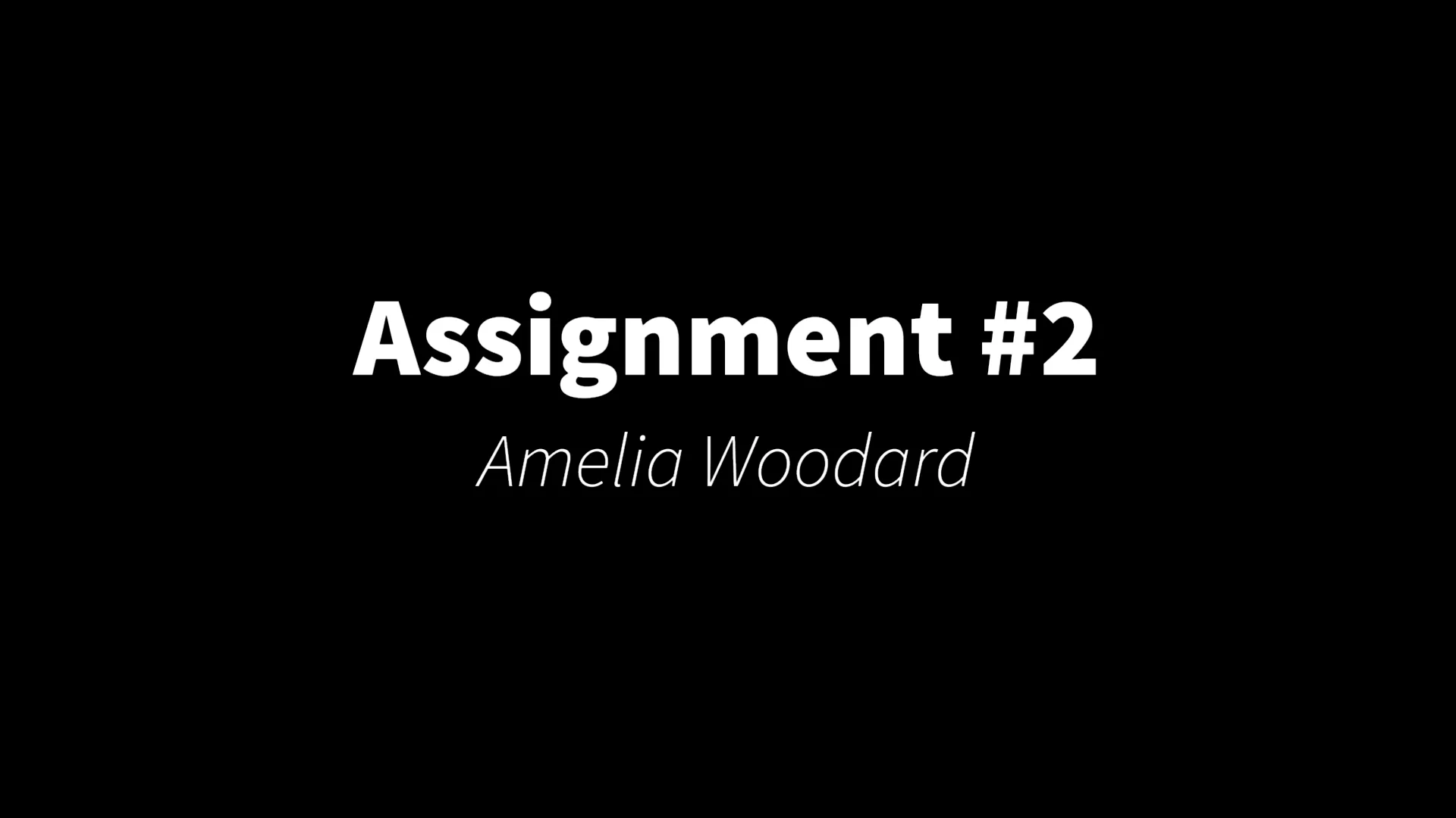 Assignment 2 on Vimeo
