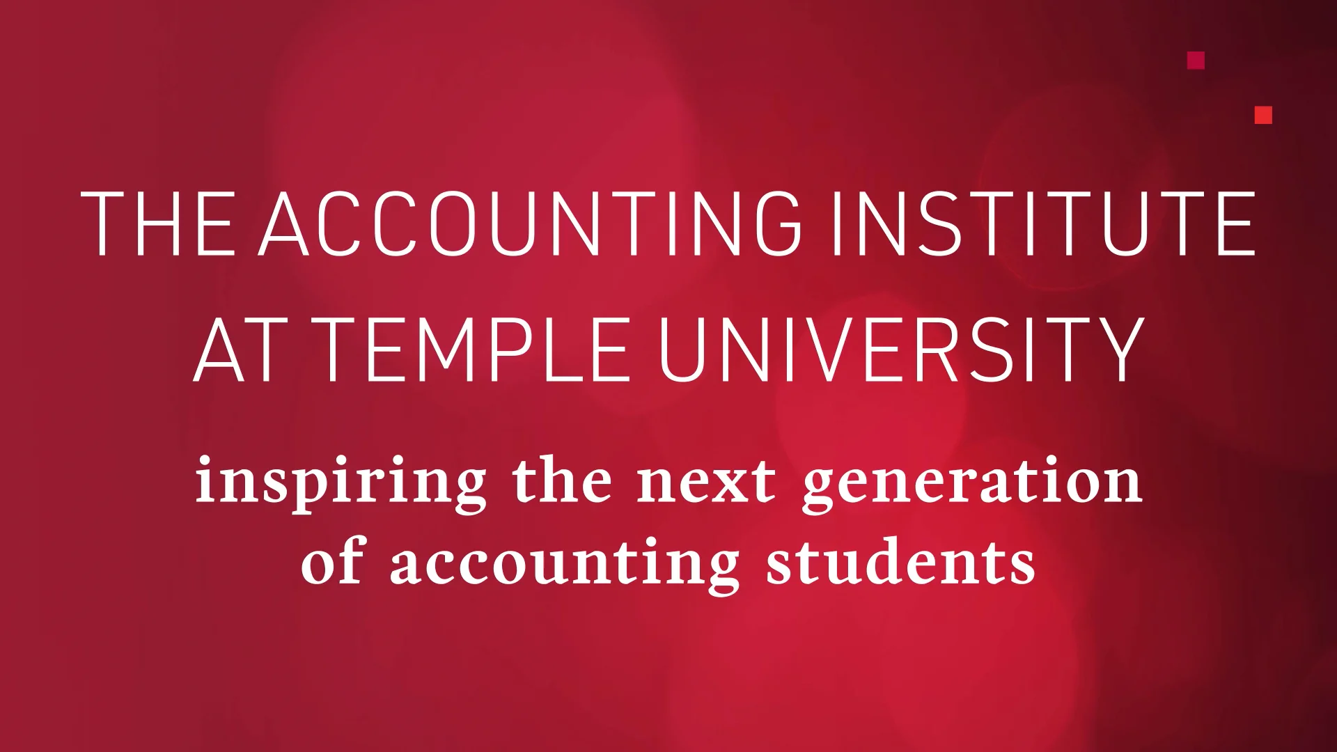 Temple University's Accounting Institute at the Fox School of Business ...
