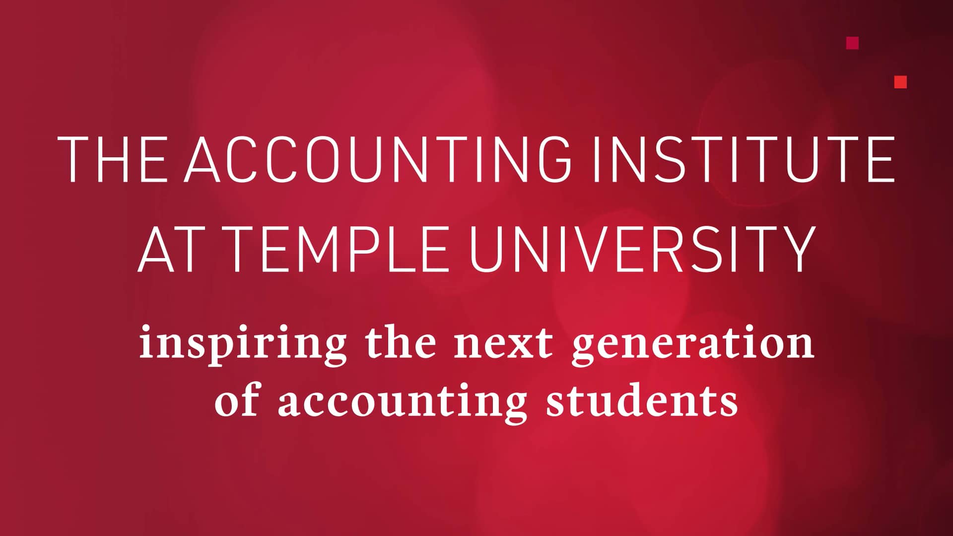 Temple University's Accounting Institute at the Fox School of Business ...