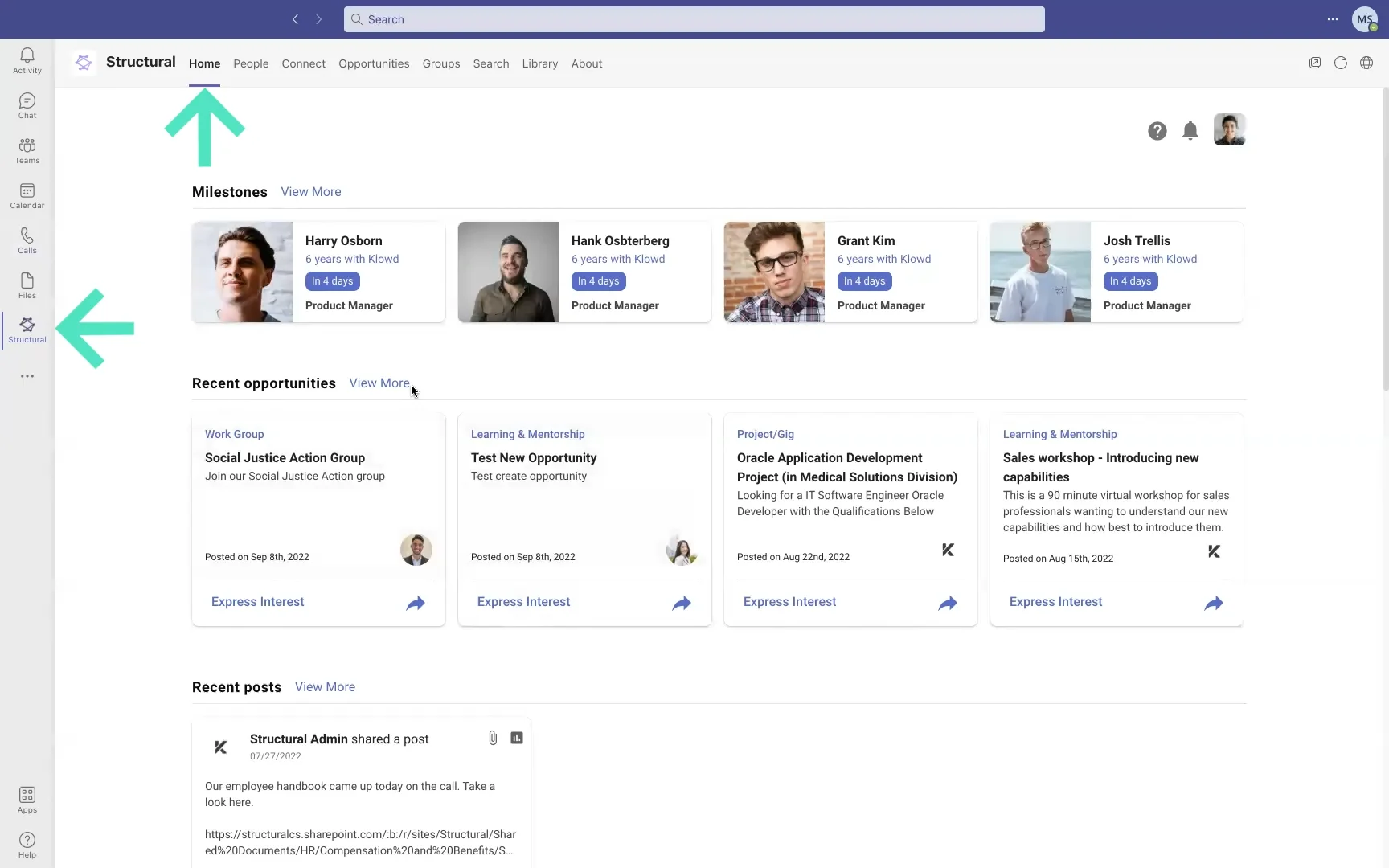Structural: New User Platform Tour