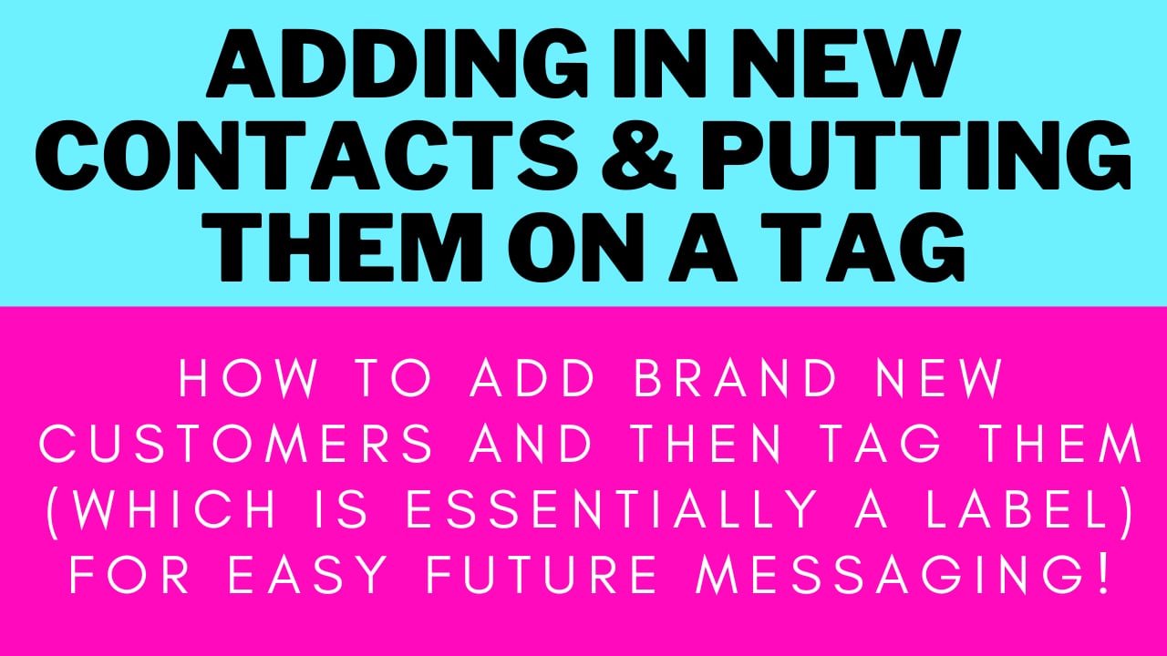 Adding in NEW Contacts & Placing them on a TAG on Vimeo