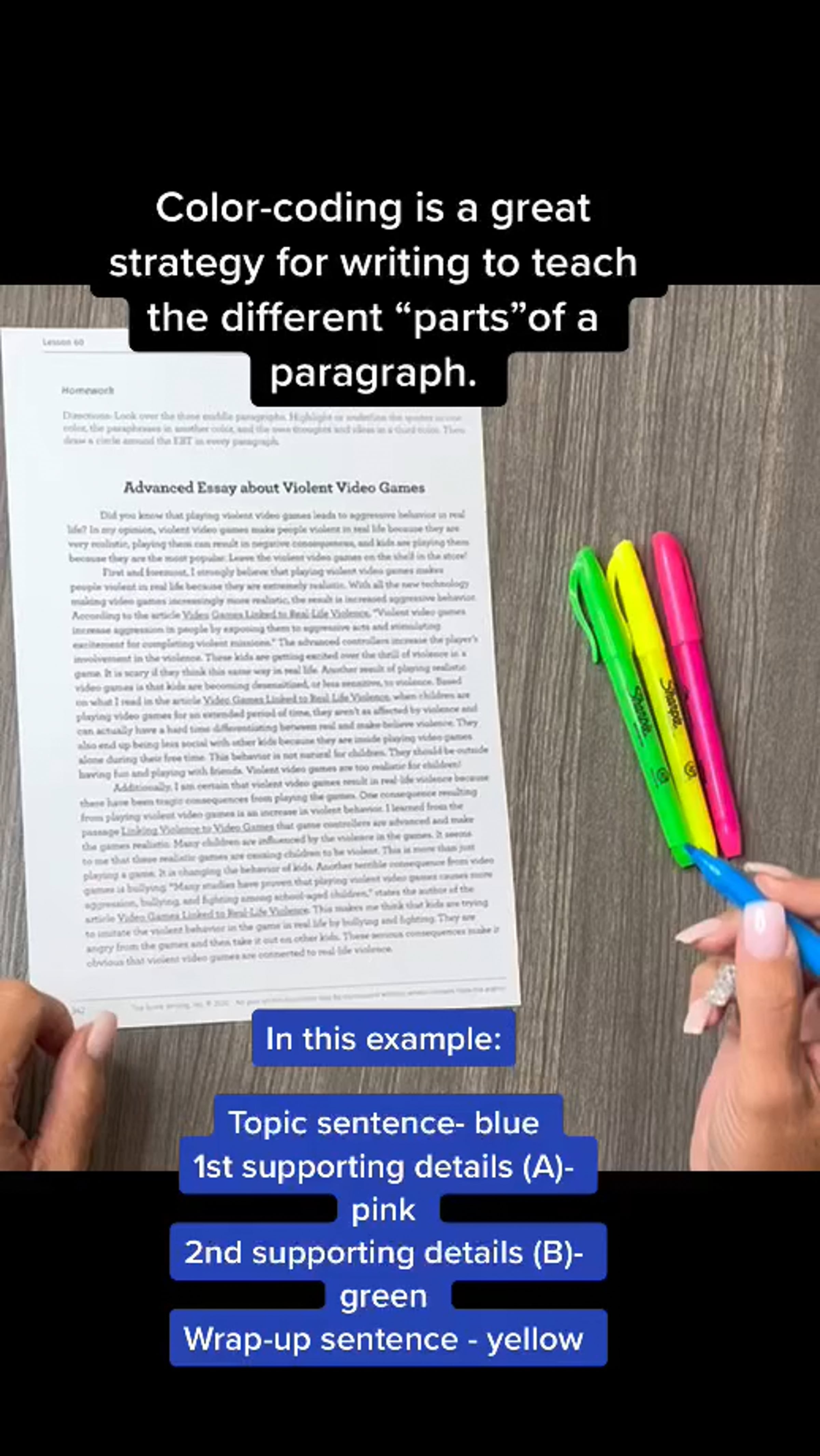 Color-coding is a great strategy