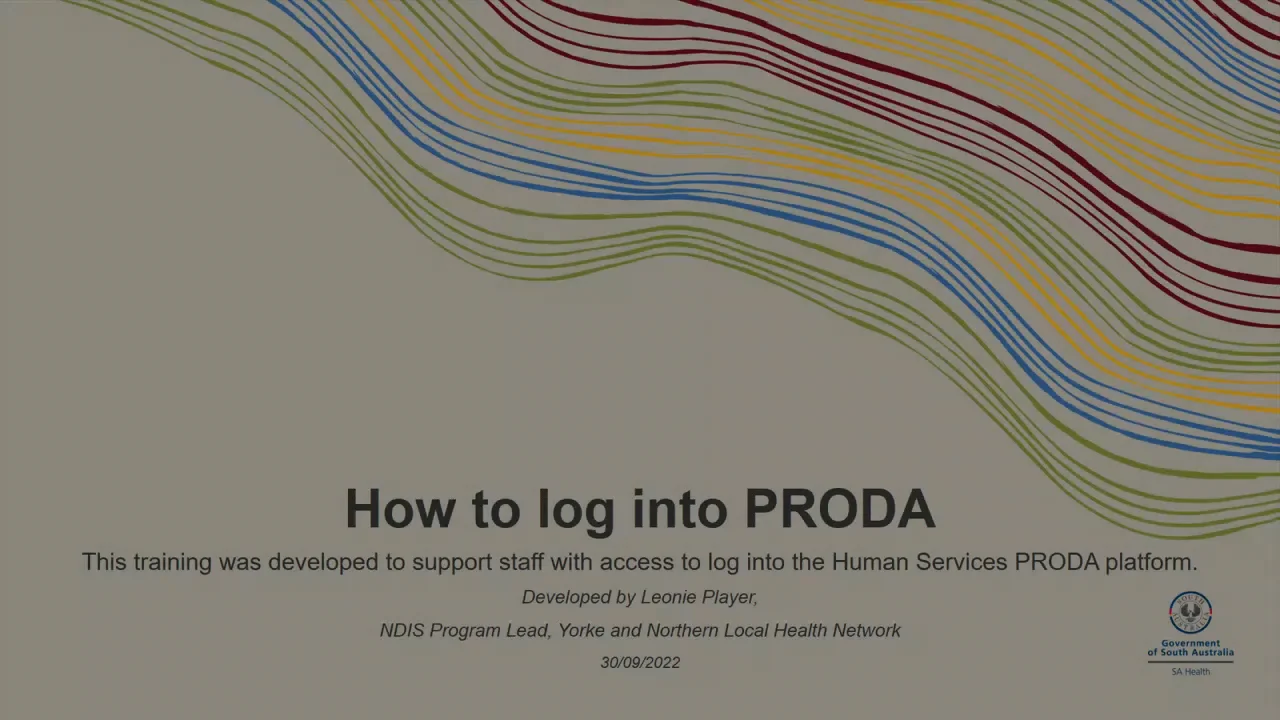 How to log onto PRODA on Vimeo