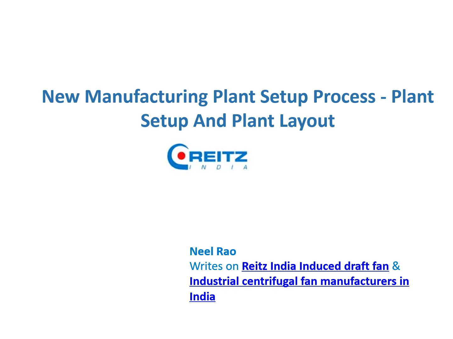 New Manufacturing Plant Setup Process - Plant Setup And Plant Layout ...