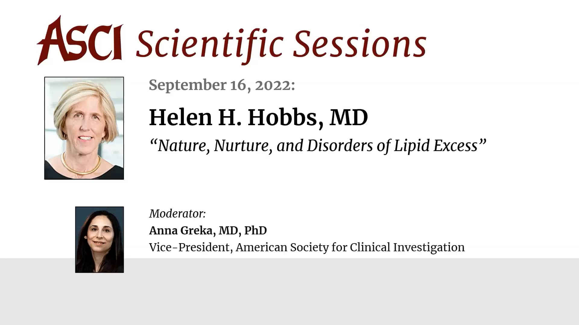 ASCI Scientific Sessions: Helen H. Hobbs, MD on Vimeo