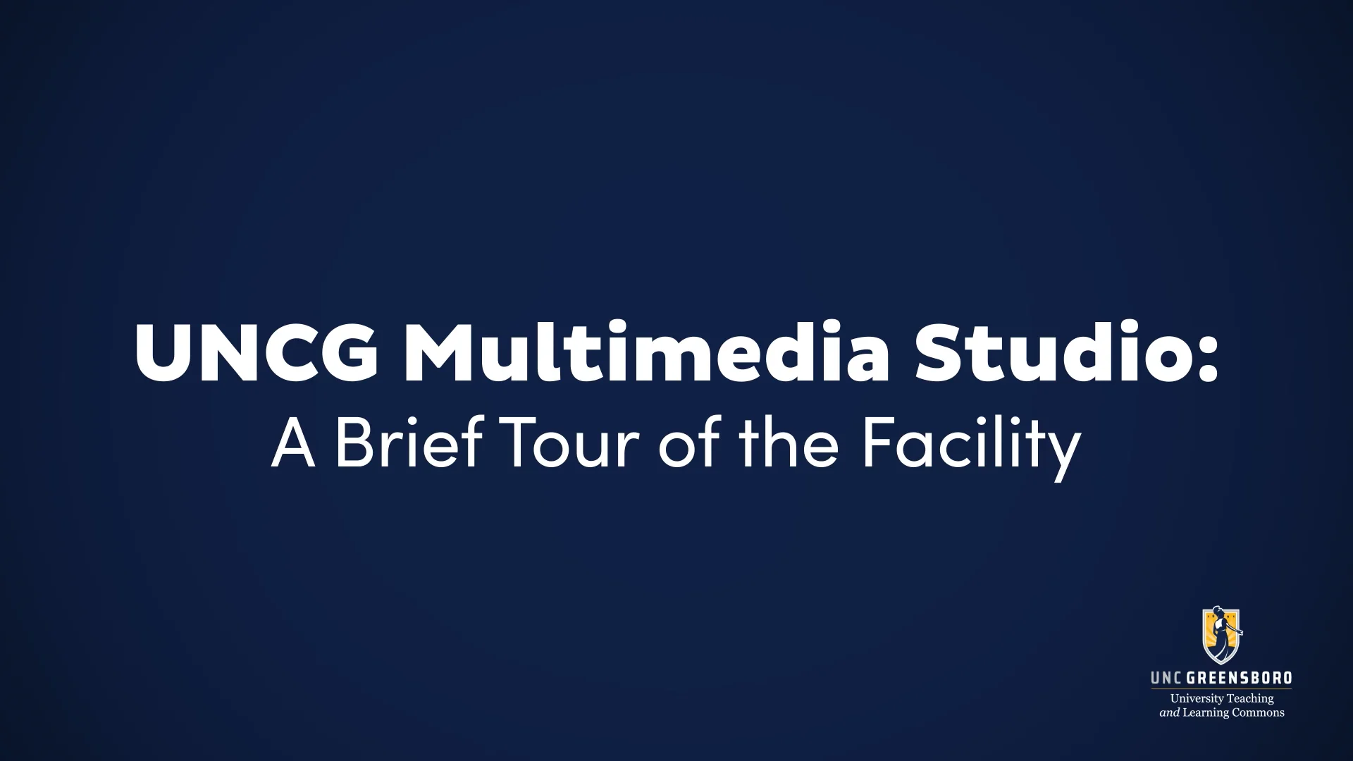 UNCG Multimedia Studio - A Brief Tour Of The Facility